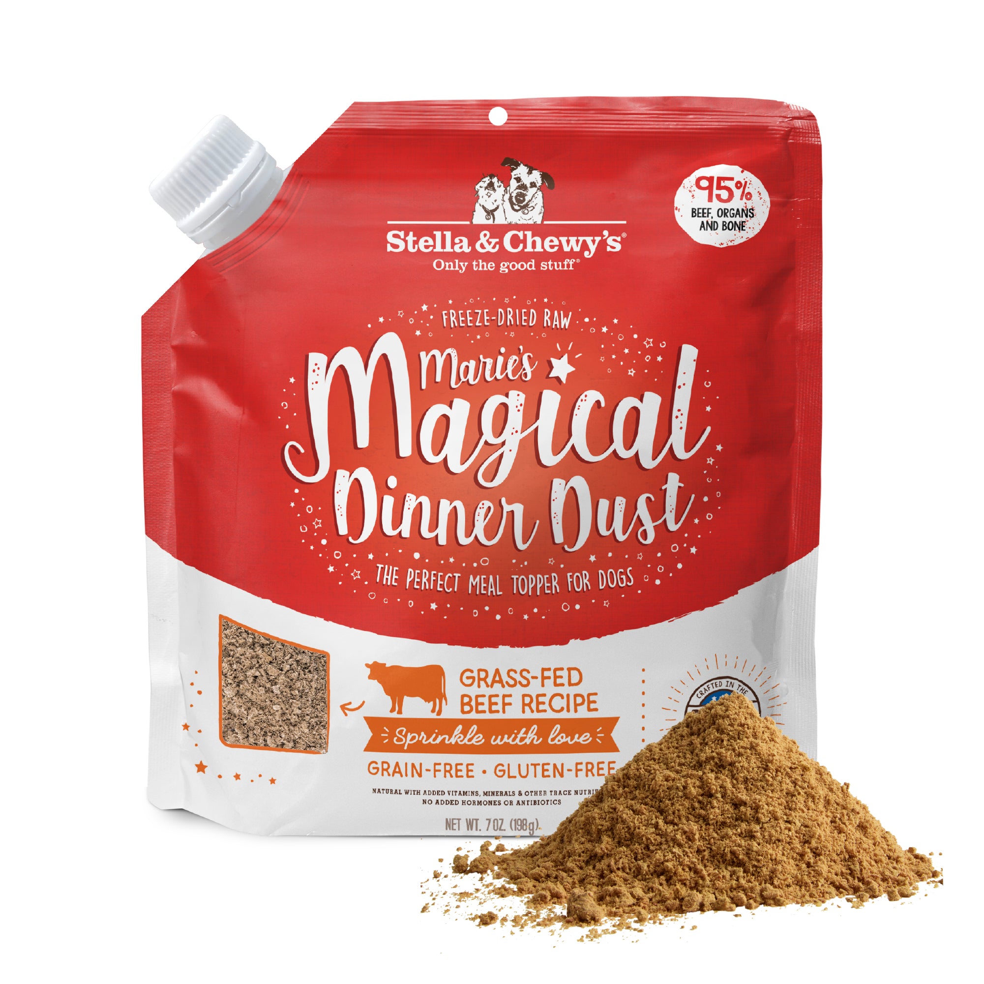 Marie’s Magical Dinner Dust Grass-Fed Beef Freeze Dried Raw Meal Topper ...