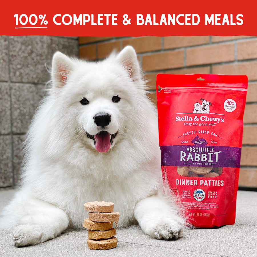 Absolutely Rabbit Freeze Dried Dinner Patties for Dogs