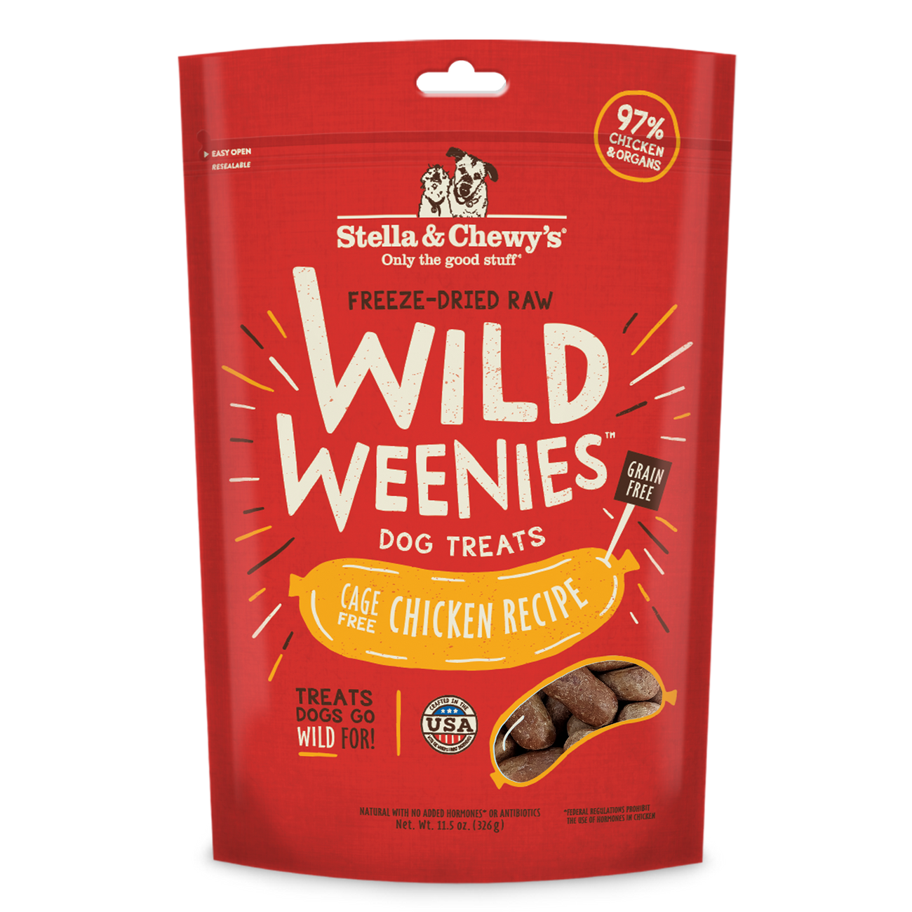 Cage-Free Chicken Wild Weenies - Freeze Dried Raw, Grain Free High ...
