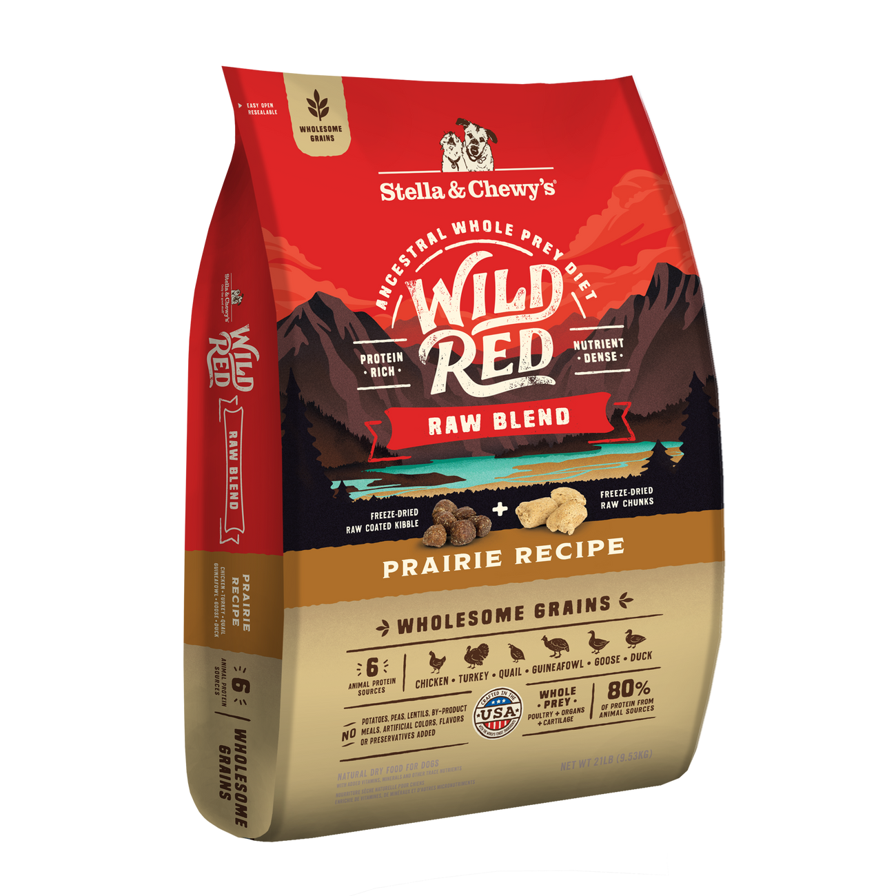 Wild Red Dry Dog Food: Whole Prey Red Meat Recipe, Raw Coated/Raw Blend ...