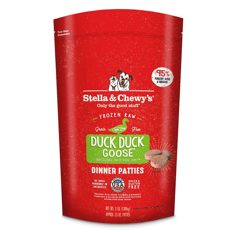 Duck Duck Goose Frozen Raw Dinner Patties for Dogs - 95% Poultry ...