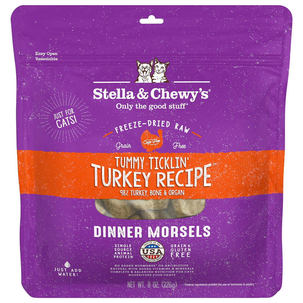 Tummy Ticklin’ Turkey Freeze Dried Raw Cat Food: High Protein, Grain ...