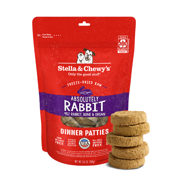Absolutely Rabbit Freeze Dried Dinner Patties for Dogs