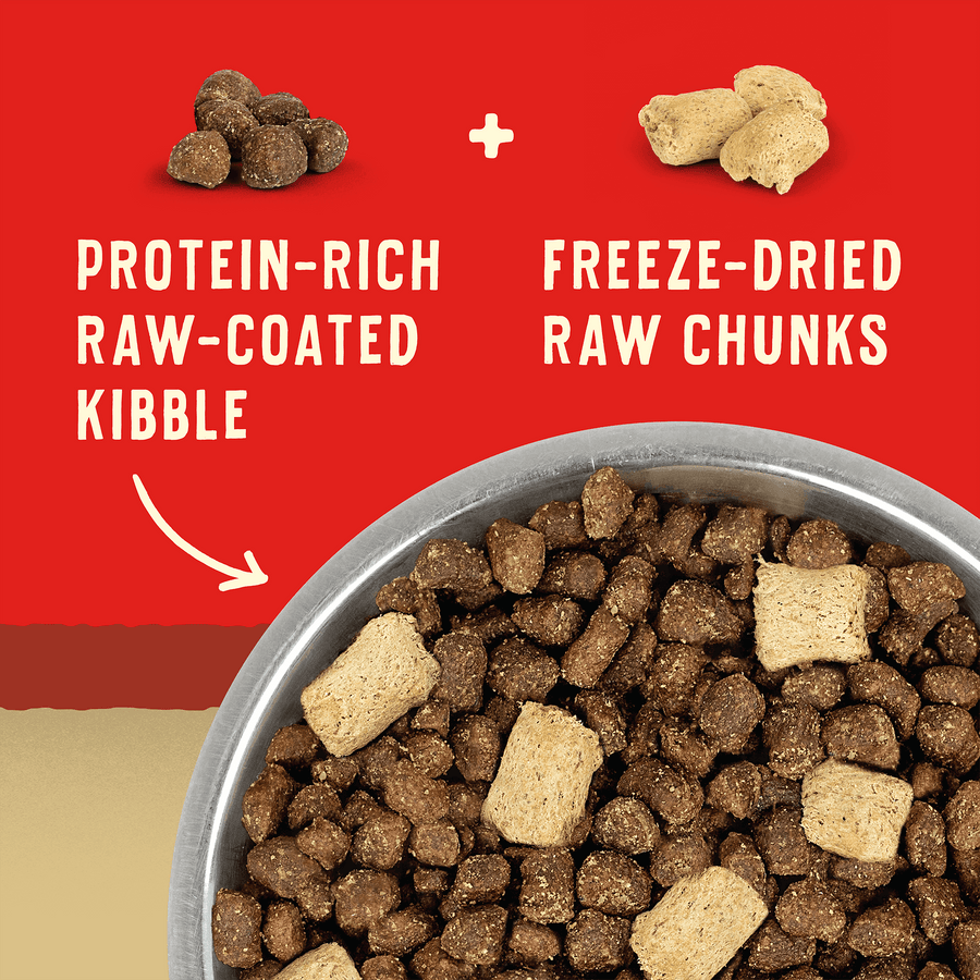 Wild Red Dry Dog Food: Whole Prey Red Meat Recipe, Raw Coated/Raw Blend ...