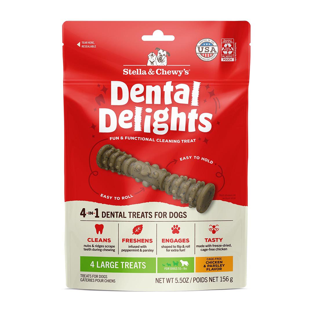 Dental Delights Large Dog Dental Chews - Vet Formulated Natural Dental ...