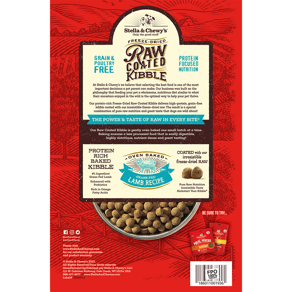 Grass-Fed Lamb Raw Coated Kibble