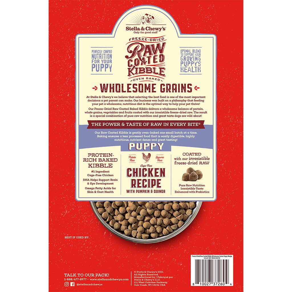 Raw Coated Puppy Kibble: Chicken, Pumpkin & Quinoa Recipe - Legume Free ...
