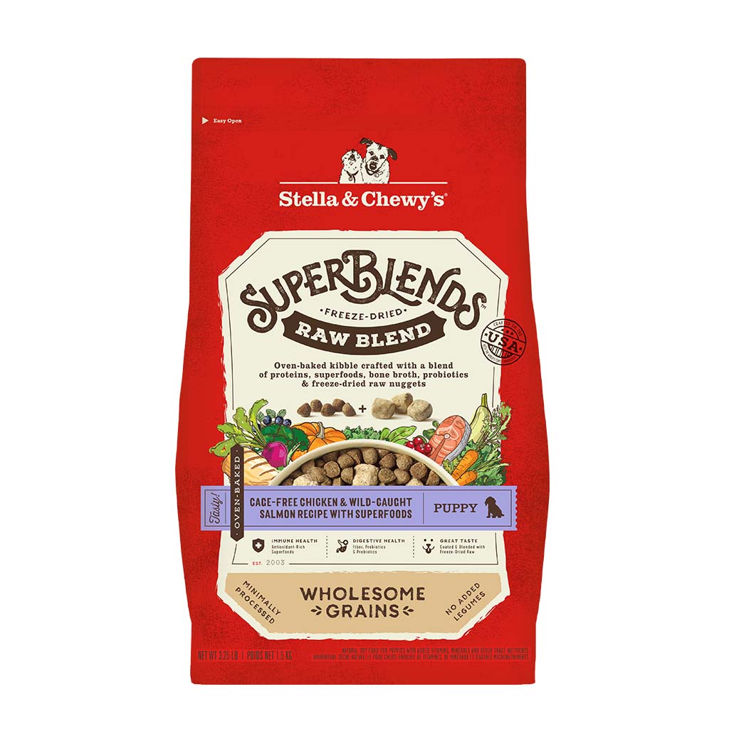 SuperBlends Raw Blend Puppy Kibble: Chicken, Salmon + Superfoods ...